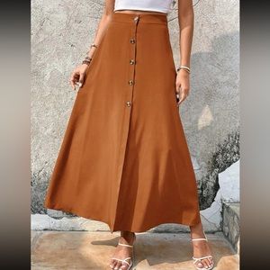 Accessories | Boho Button Front Maxi Skirt | Poshmark